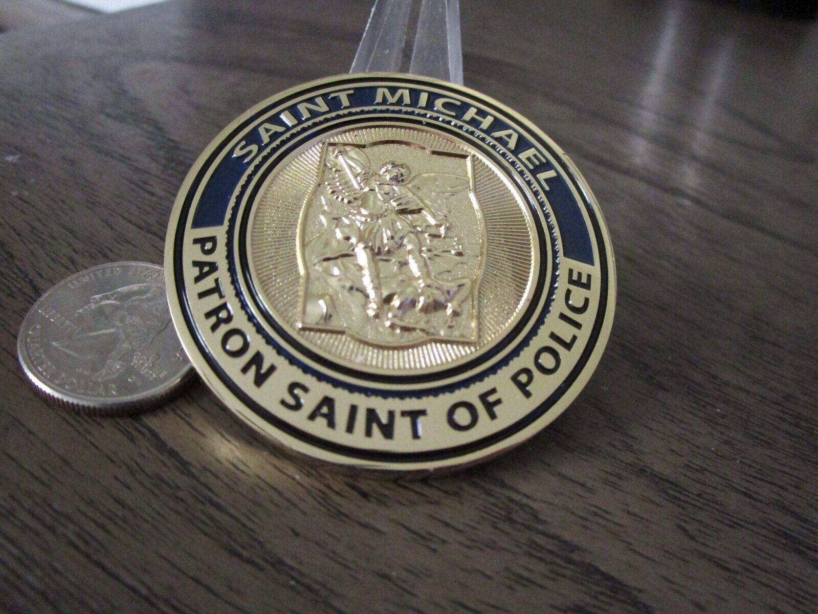 Saint Michael Patron Saint of Police Challenge Coin #635R - Challenge Coins