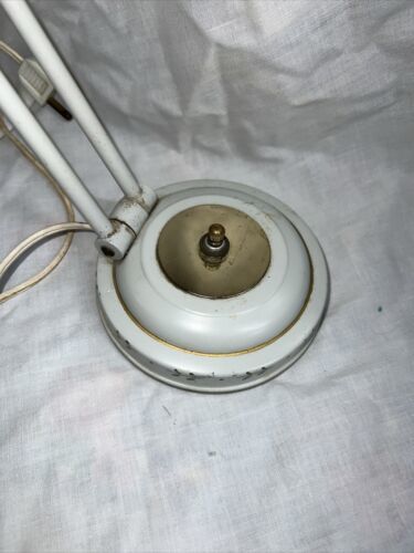 1960s Metal hinge arm Adjustable Desk Lamp Mid Century Modern white ...