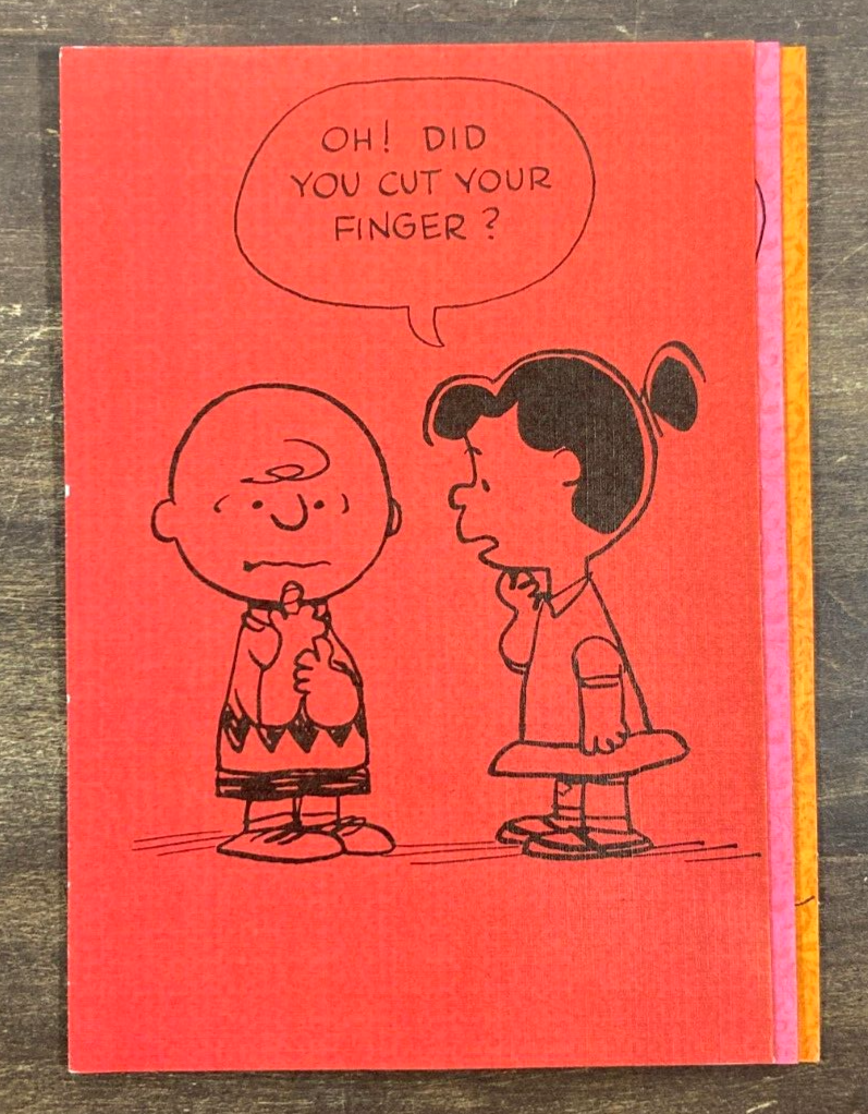 Vintage 1950s Hallmark Charlie Brown Peanuts Get Well Fold Out Greeting ...