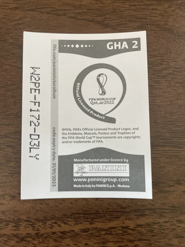 FIFA World Cup Qatar 2022 Panini GHA 2 Ghana Team Logo - Trading Card ...
