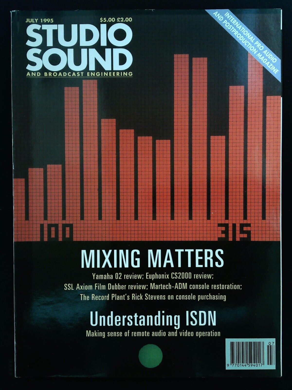 Studio Sound Magazine July 1995 mbox1400 Mixing Matters - Magazines