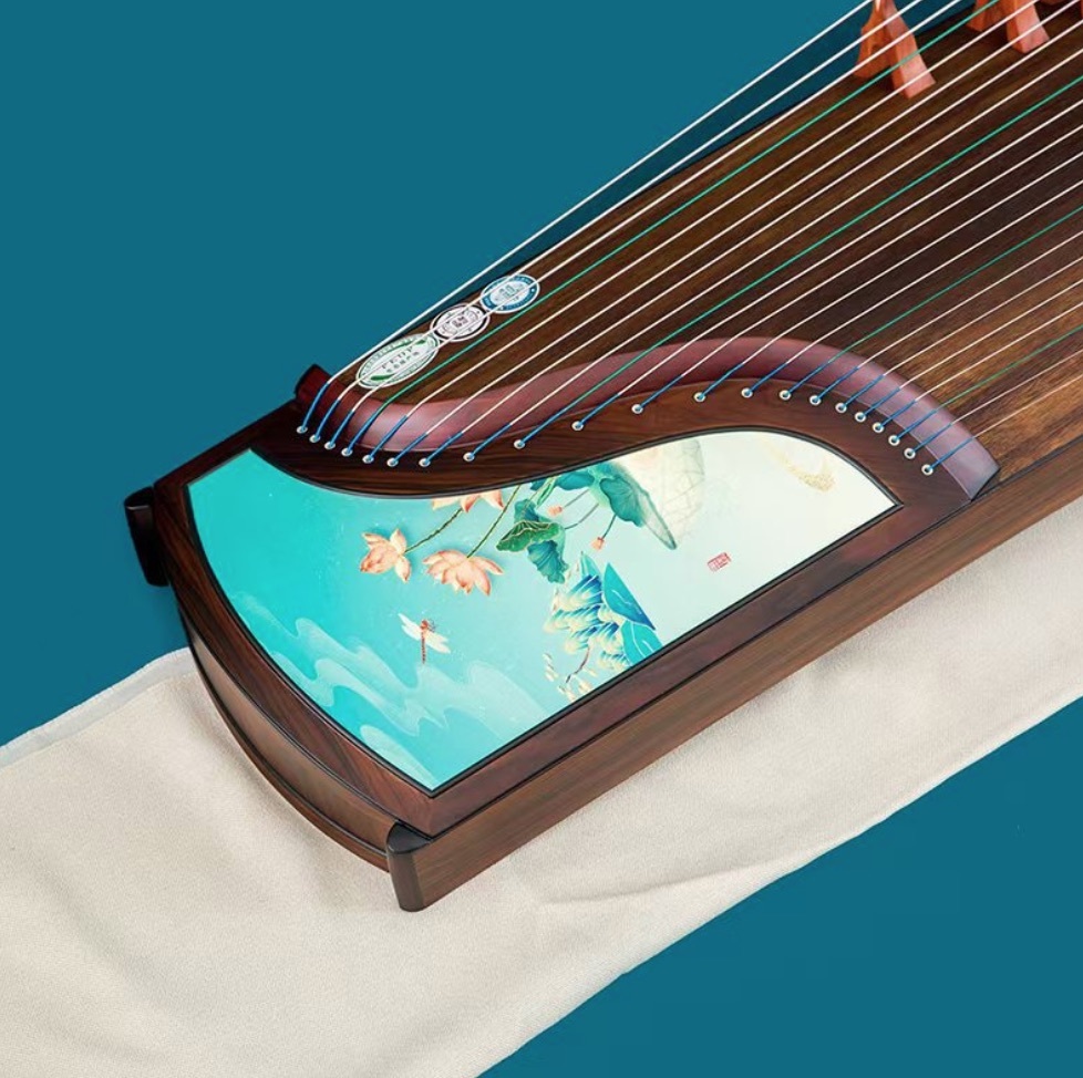 Guzheng 163cm 21 string Hibiscus pattern Chinese stringed instruments ...