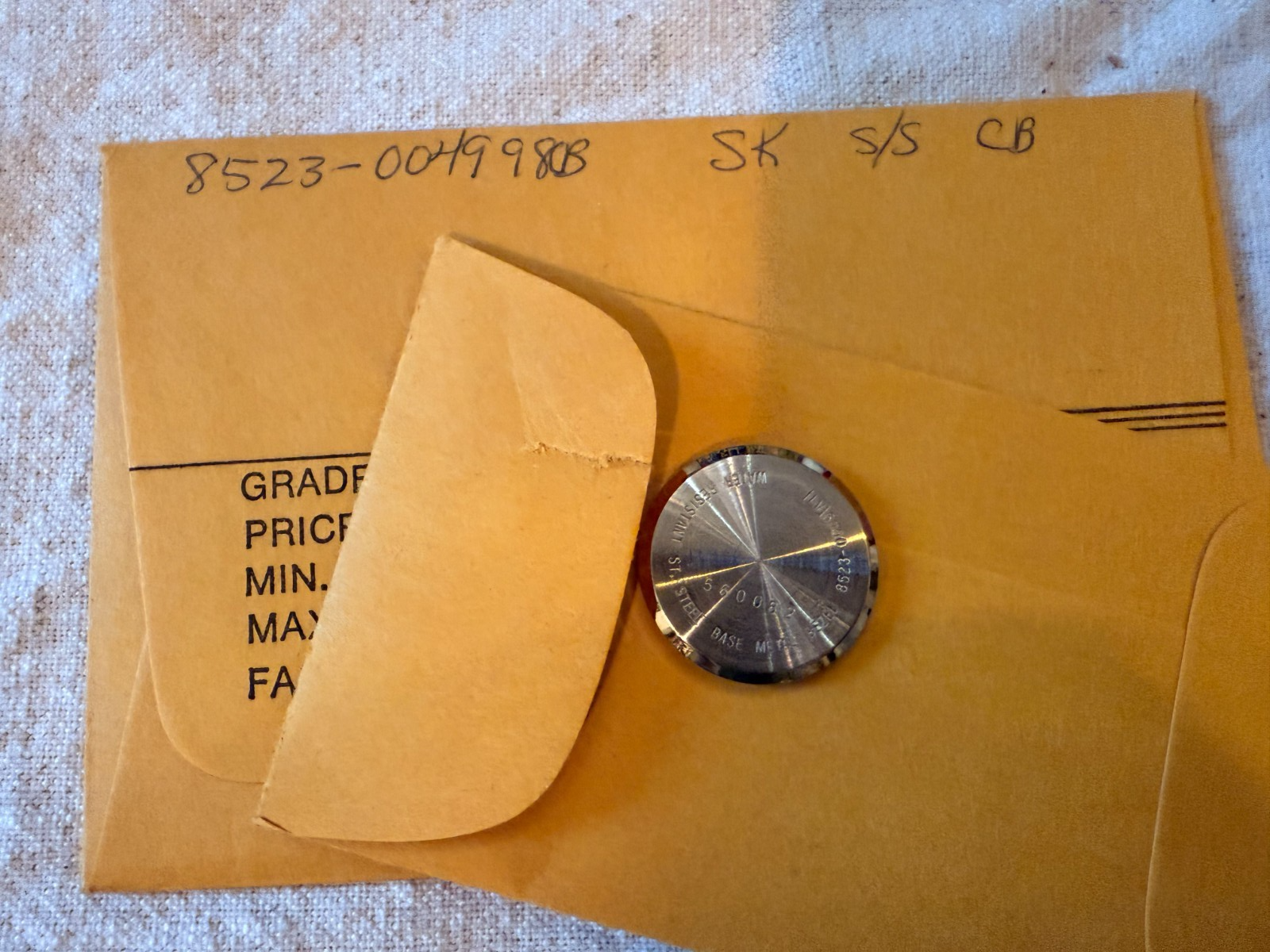 NEW VTG 70's 80's Seiko Ladies Watch Case back Silver Steel SS 21.6mm ...