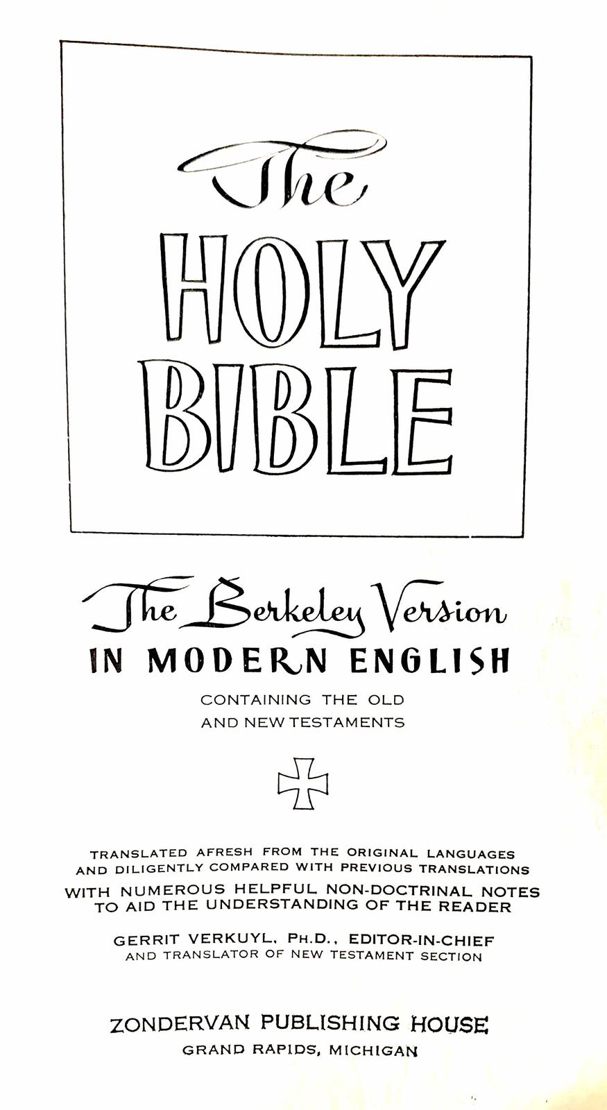 The Holy Bible-the Berkeley Version in Modern English [Leather Bound ...