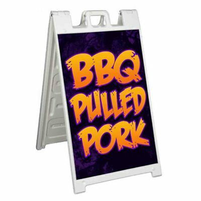 BBQ PULLED PORK Signicade 24x36 Aframe Sidewalk Sign Banner Decal ...
