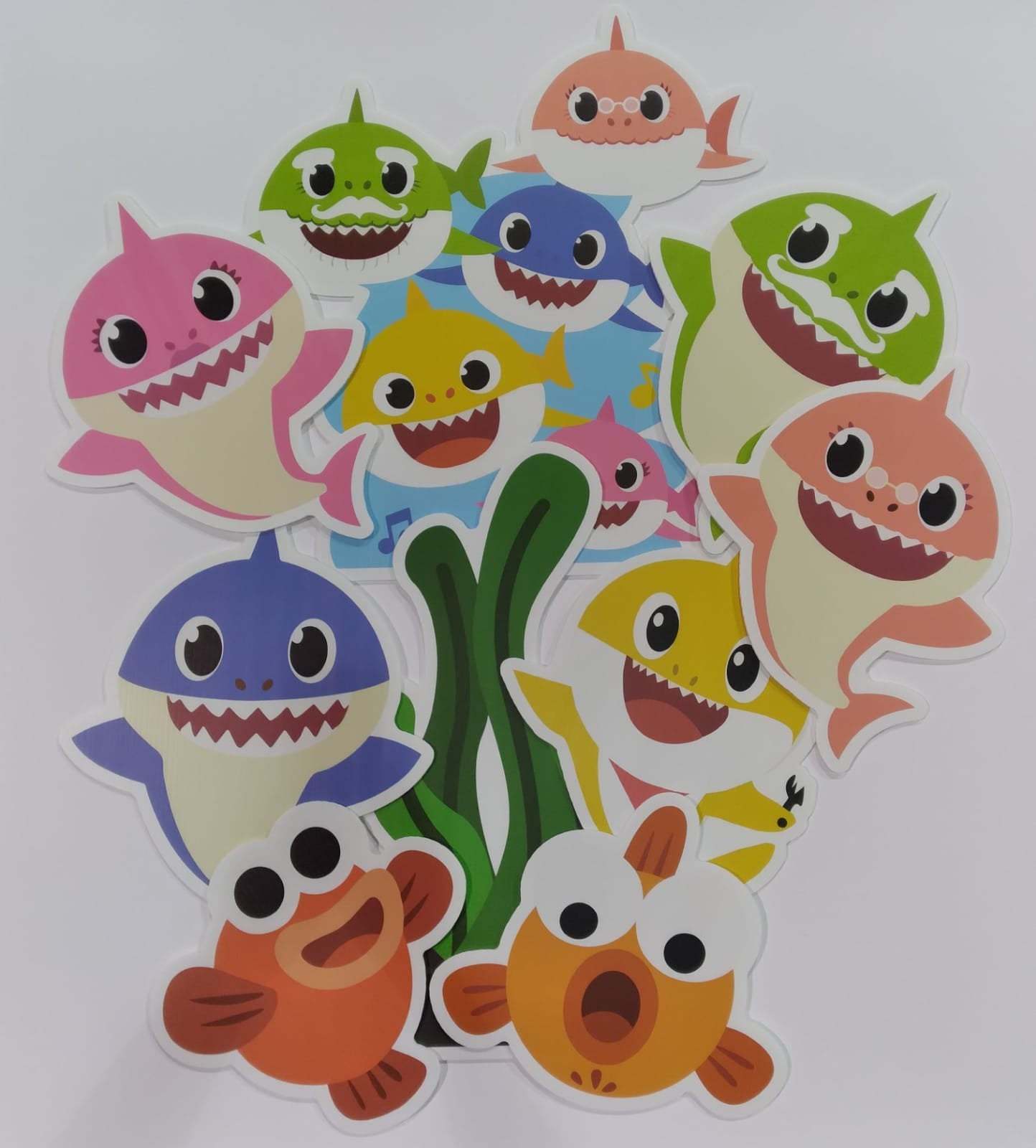 Yard Sign Baby Shark Package - Sign 24" Tall + Sharks 18" Tall + Decors ...