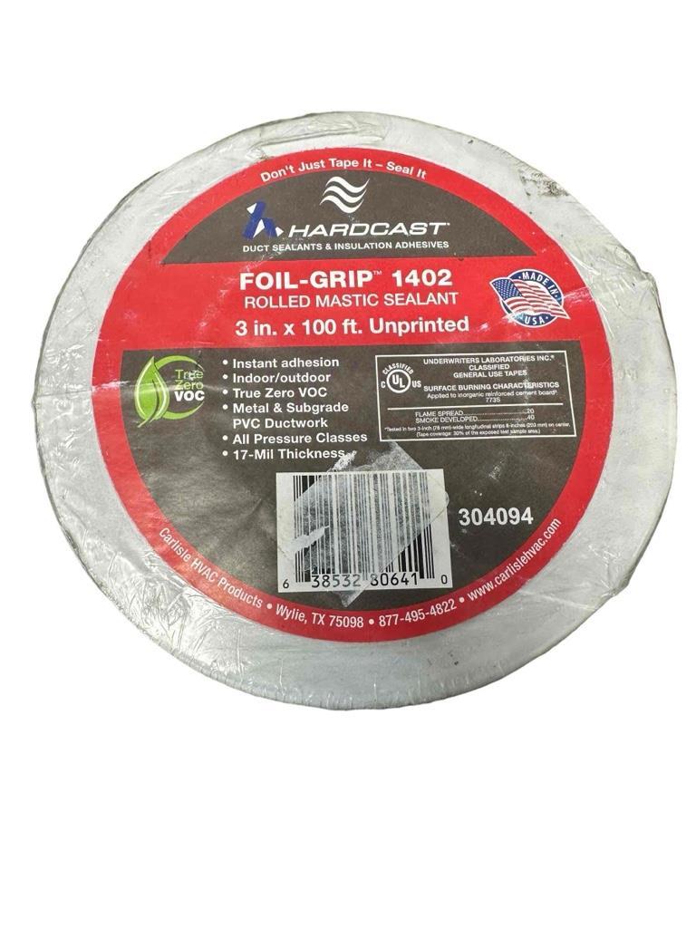 Hardcast Carlisle Foil Grip 1402 Rolled Mastic Sealant Tape 3" x 100 ...