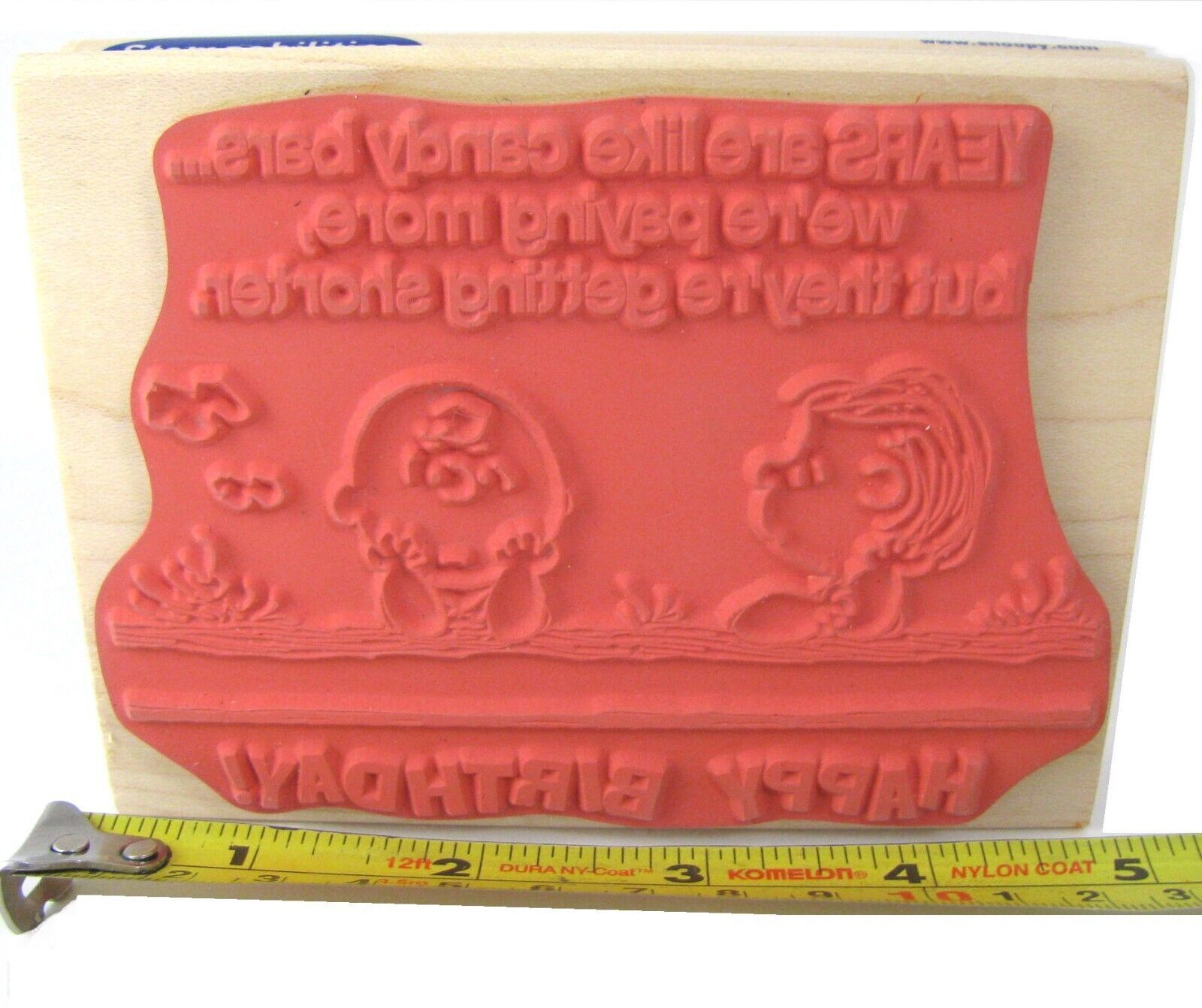 Peanuts Linus Charlie Brown Happy Birthday Rubber Stamp 2002 vtg ...