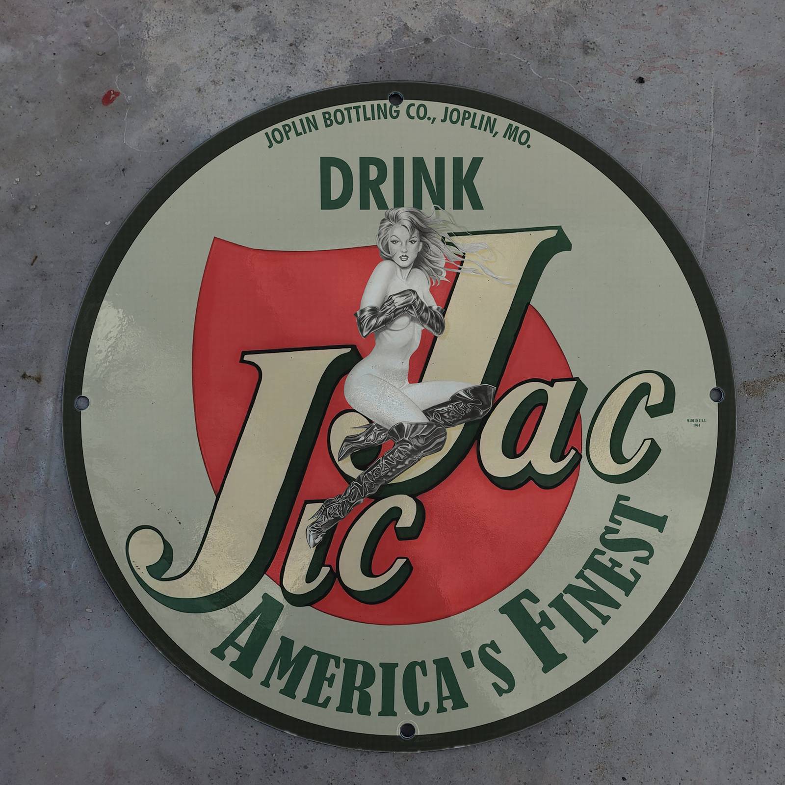 1964 Vintage Style Jic-Jac Soda Joplin Bottling Co Fantasy Porcelain ...