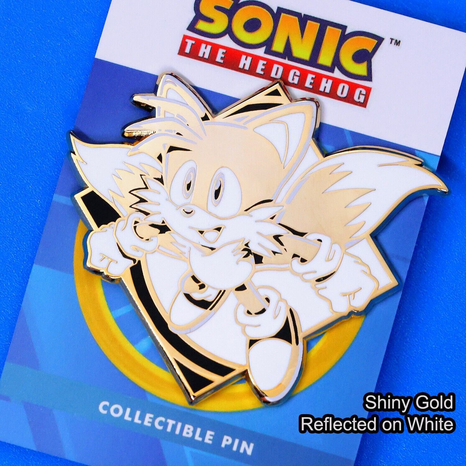 Sonic the Hedgehog Tails Limited Edition Gold Enamel Pin Figure ...