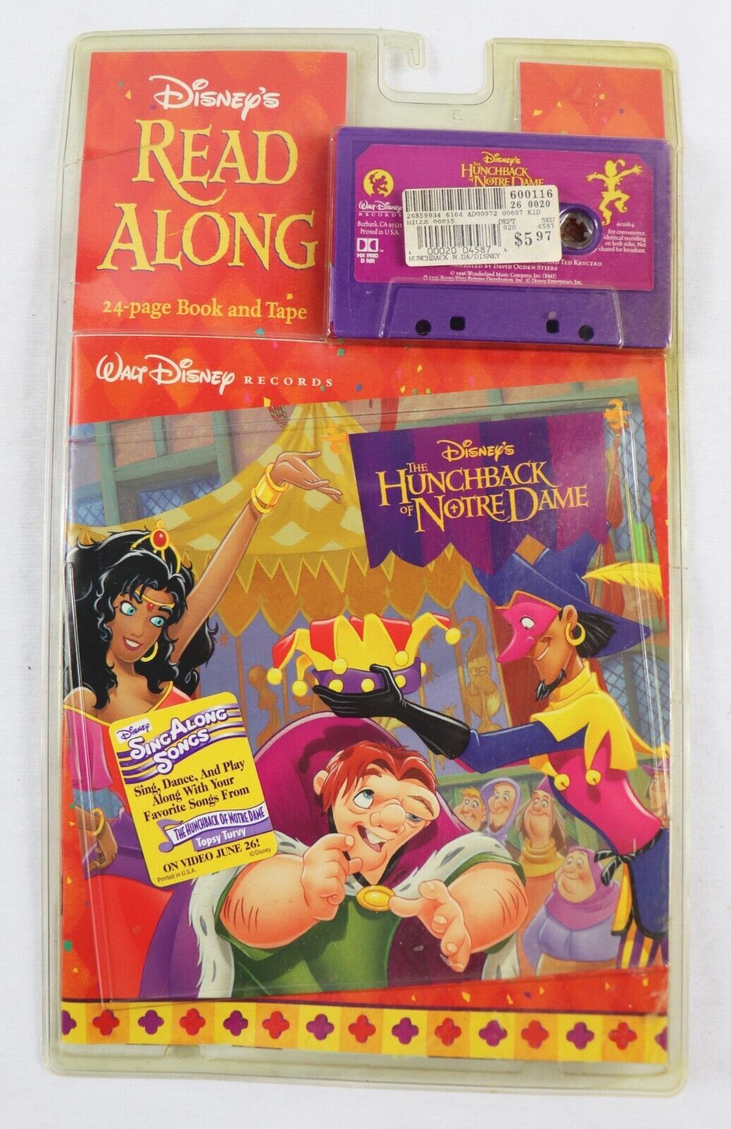 VINTAGE Disney The Hunchback of Notre Dame Read-Along Book and Tape Set ...