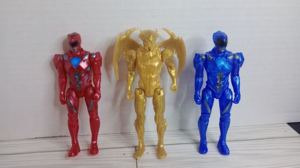 3 SCG Power Rangers Action Figure 5” Goldar , Blue , Red, Mighty ...