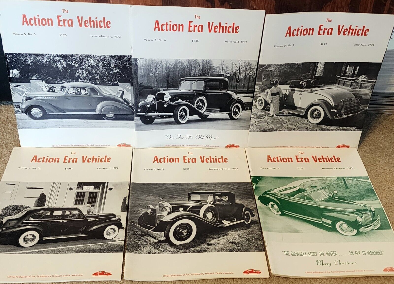 1972 The Action Era Vehicle Magazine Historical Vehicle Assoc Full Year ...