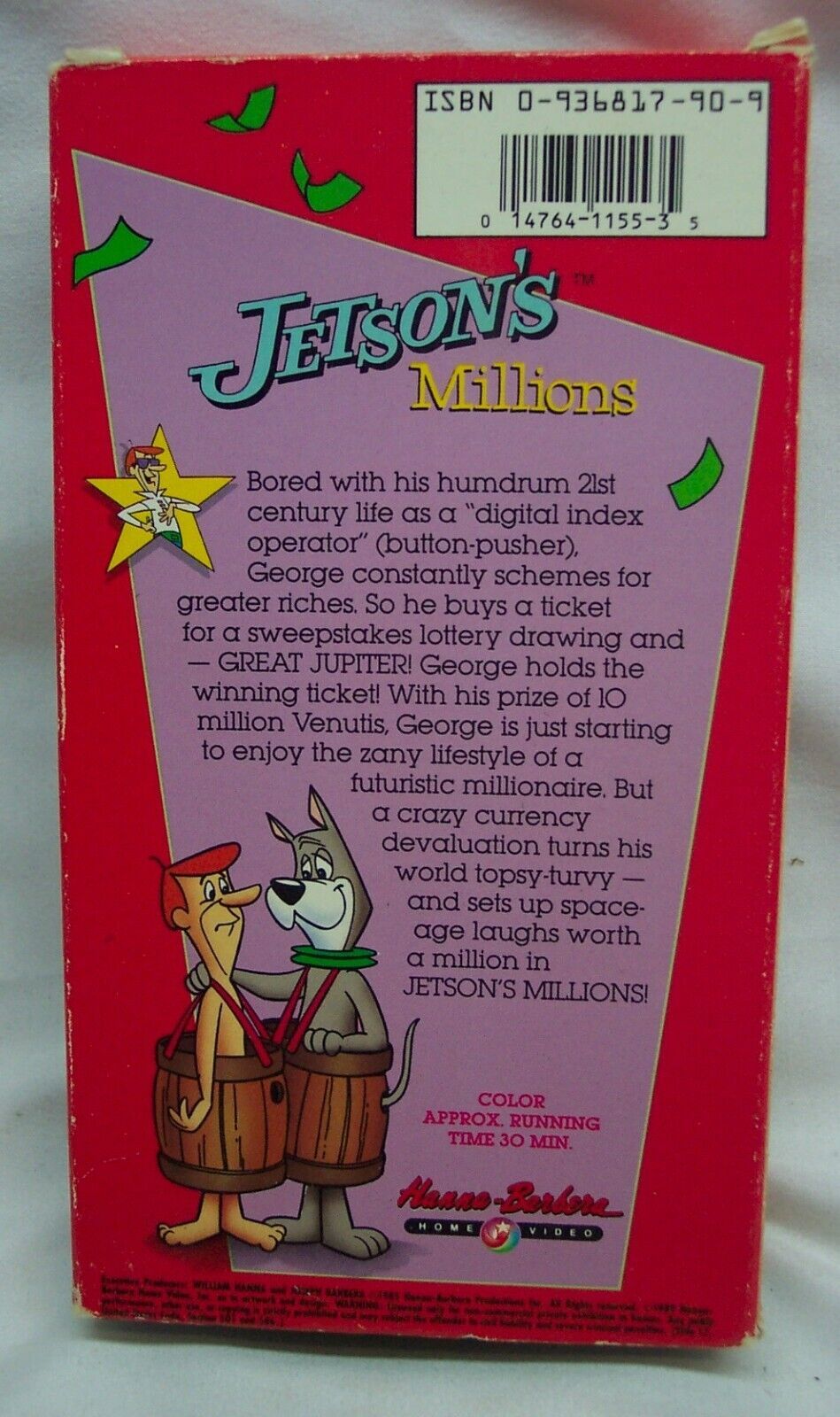 VINTAGE Hanna-Barbera THE JETSON'S MILLIONS Cartoon VHS VIDEO 1985 ...