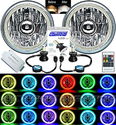Octane Lighting 5 3/4 Inch RF RGB SMD Multi-Color Change Halo Angel Eye ...