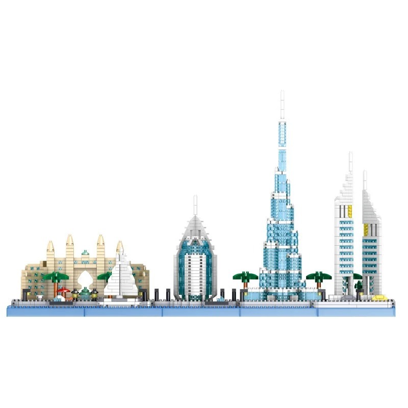 United Arab Emirates Skyline Architecture Block Dubai Burj Al Arab ...