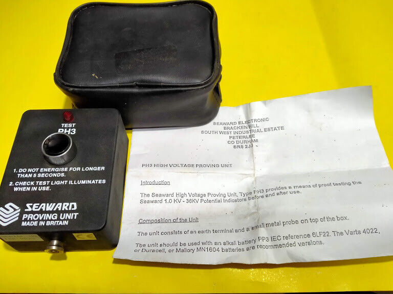 Seaward PH3 Flatnose Proving unit For high voltage indicators - PLC ...