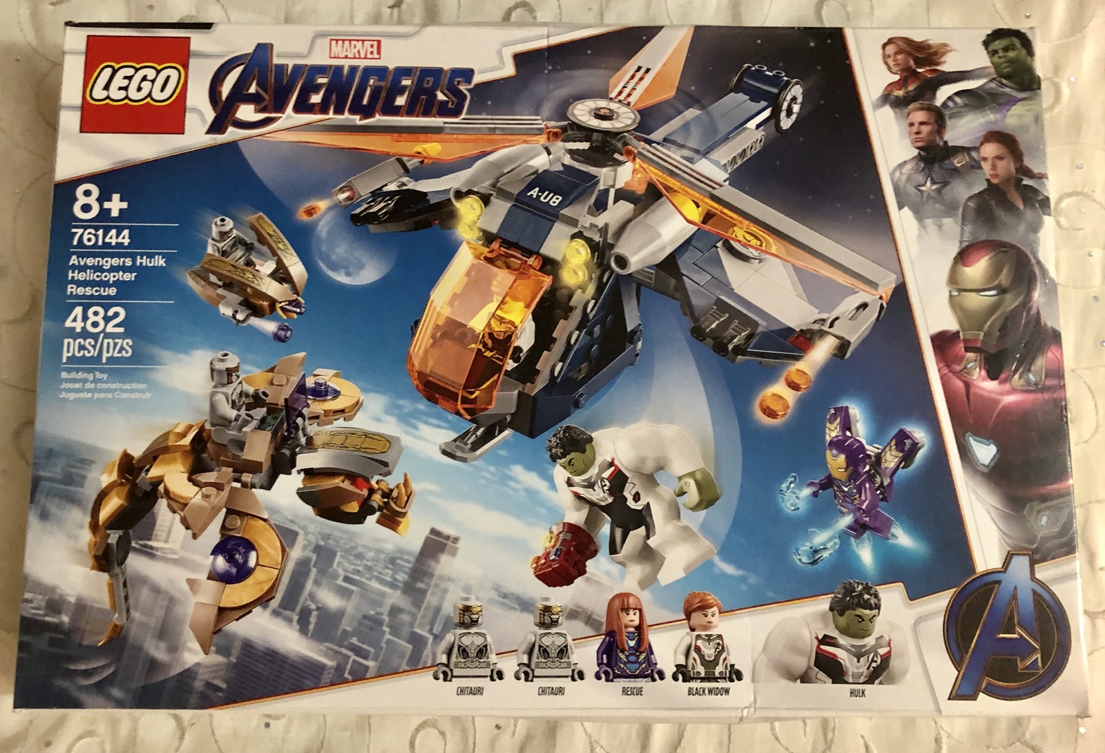 LEGO Marvel Avengers Hulk Helicopter Rescue 76144 Building Kit (482 ...
