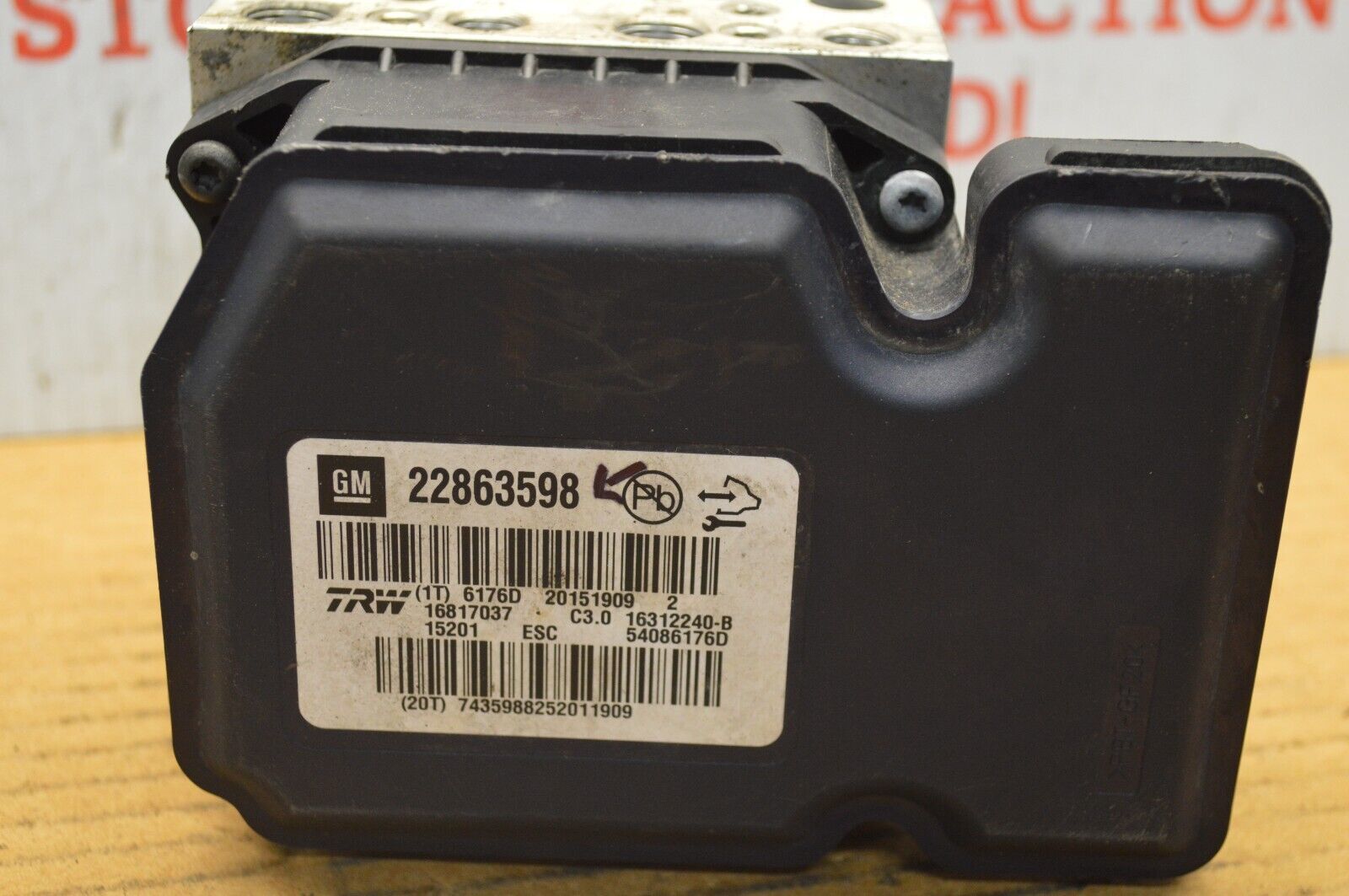 2013-2015 Chevrolet Malibu ABS Pump Control OEM 22863598 Module 49-15A4 ...
