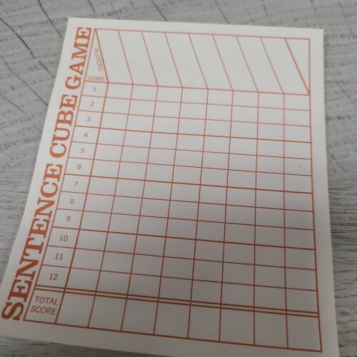 1971 Scrabble Sentence Cube Game REPLACEMENT Score Pad - 21 sheets ...