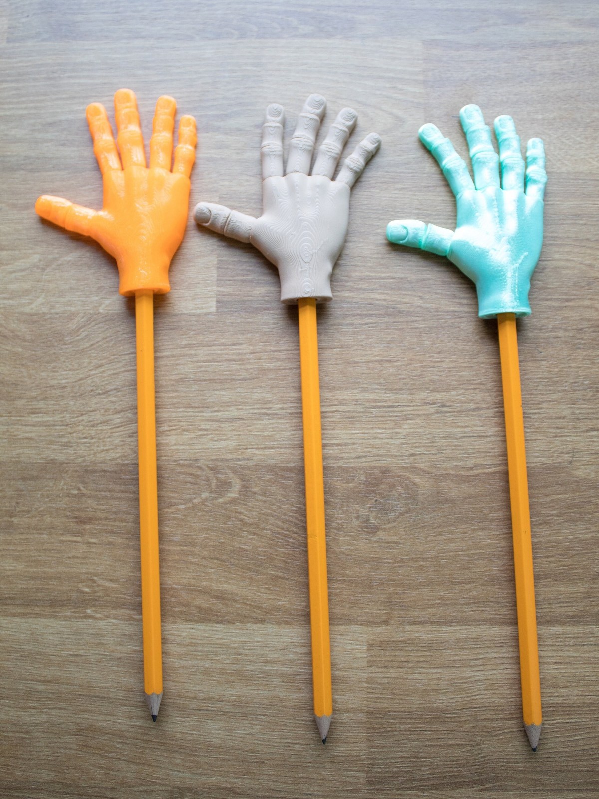 Fidget HAND PENCIL TOPPERS | Flexible Articulating 3d Printed Pencil ...