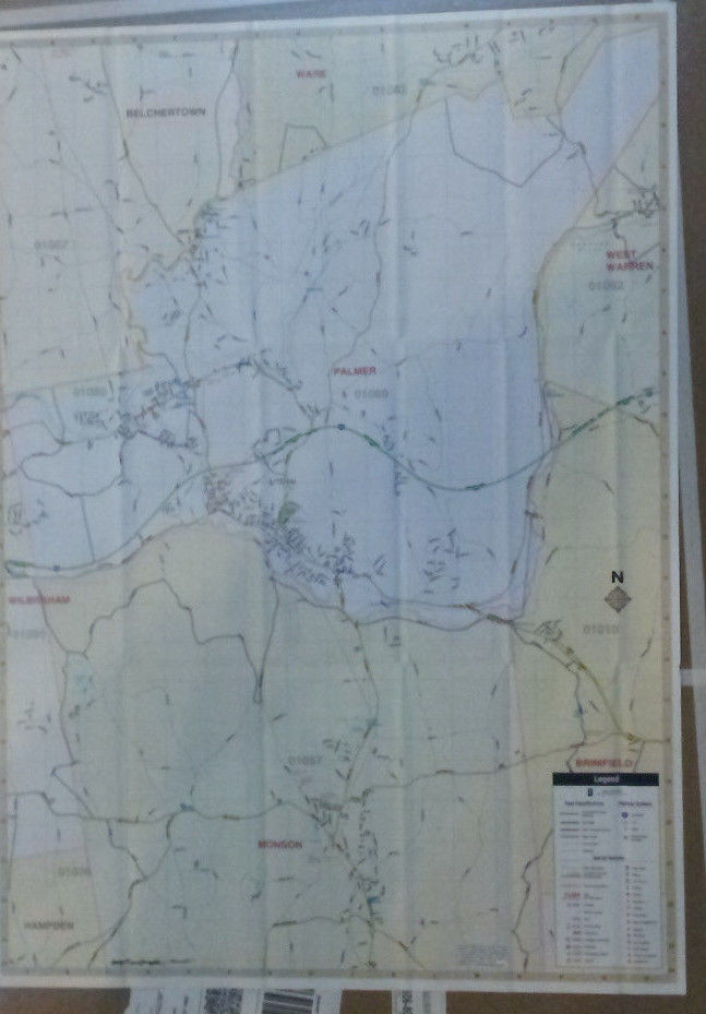 Palmer Monson MA Laminated Wall Map - Maps & Atlases
