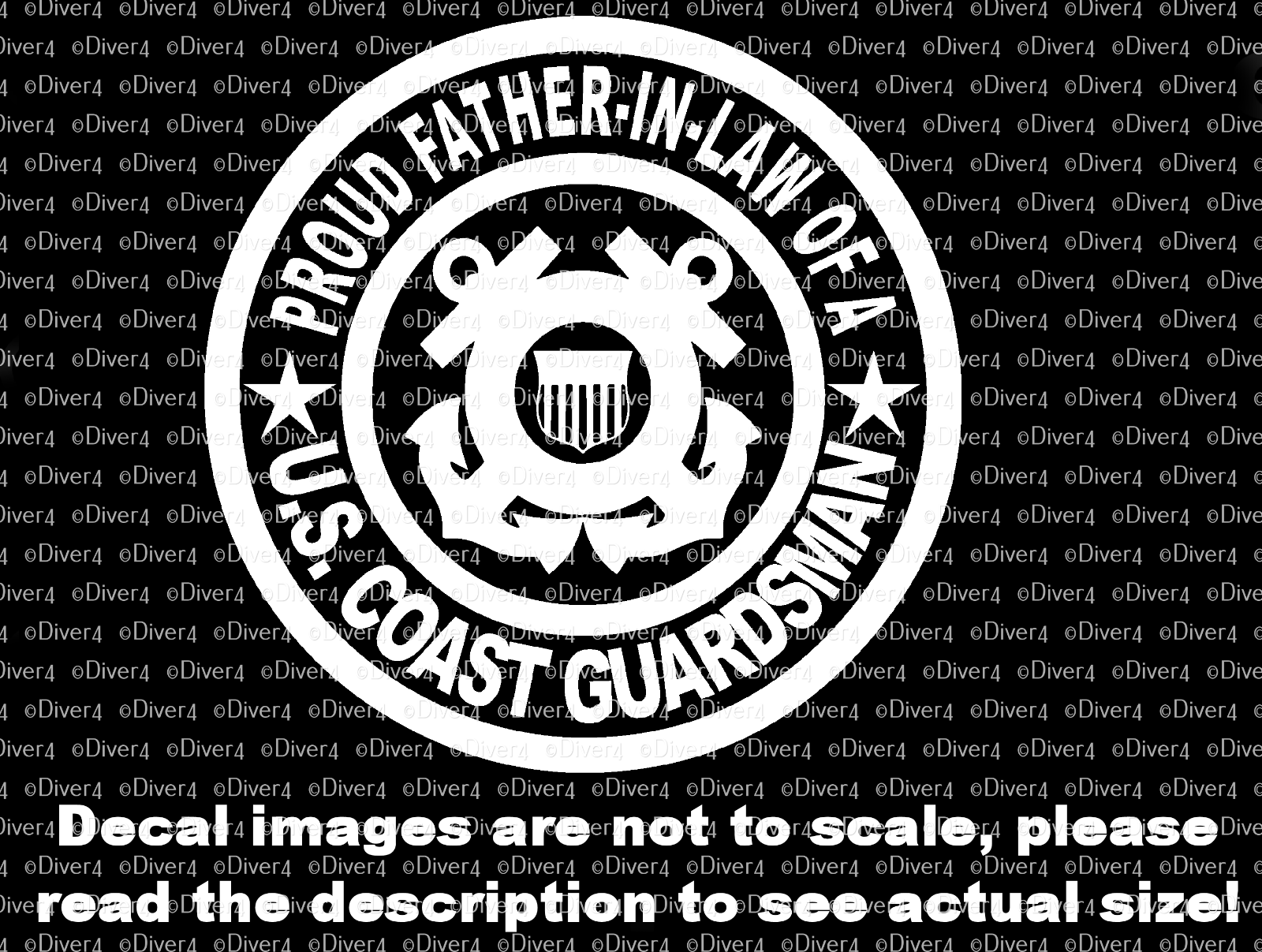 Proud Father in Law of a US Coastguardsman Decal US Made US Seller ...