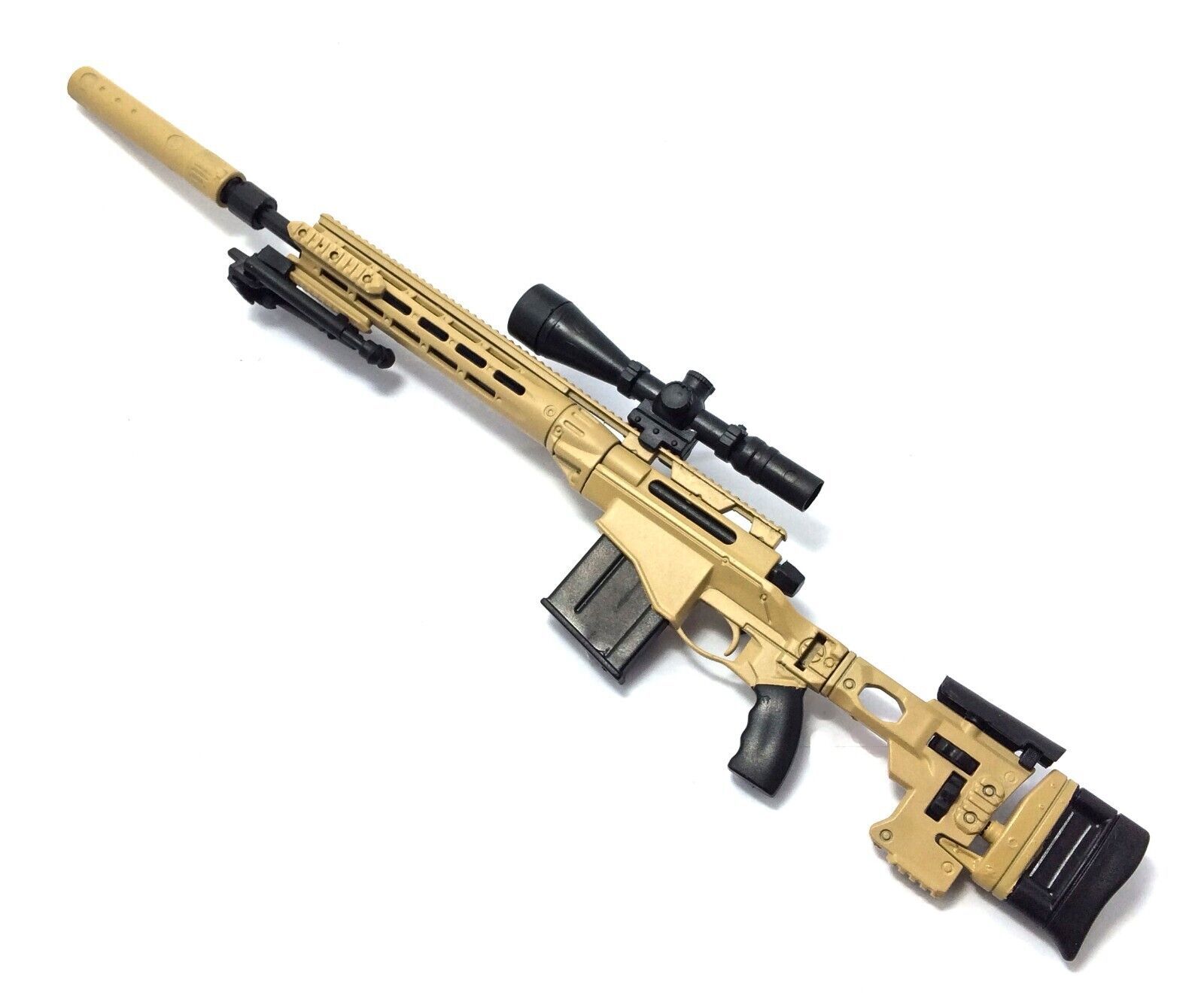 1/6 Scale Desert MSR Sniper Rifle US Army Remington Modular Gun Action ...