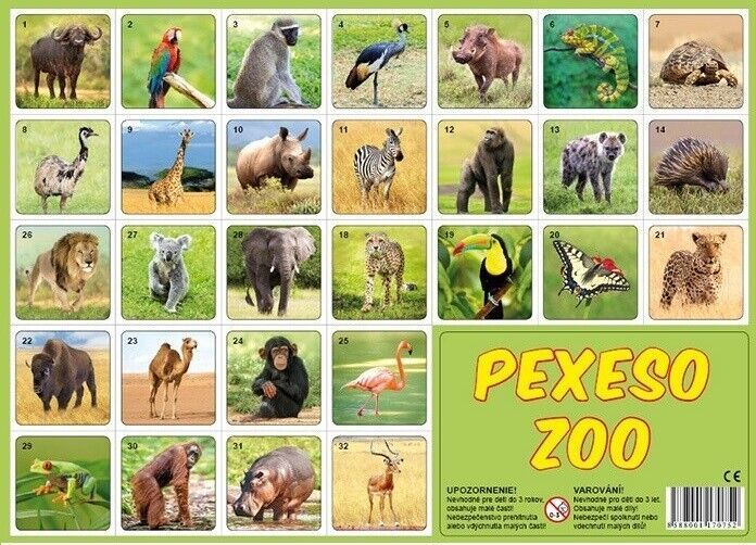 Memory Game Pexeso Photos of ZOO Animals and 50 similar items