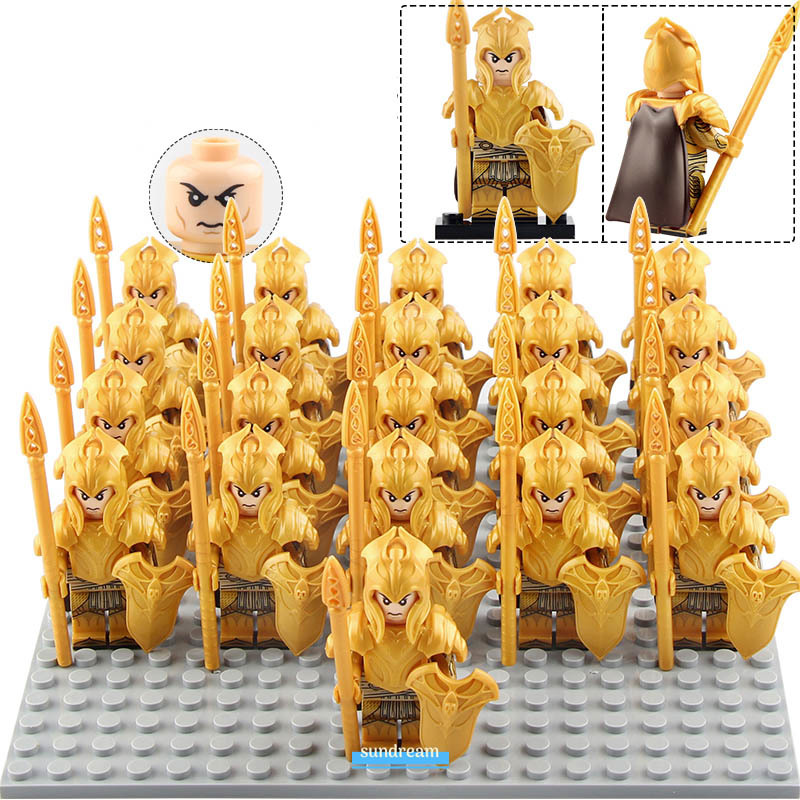LOTR Armored Elven Guard Army Lego Compatible Minifigure Bricks Set ...