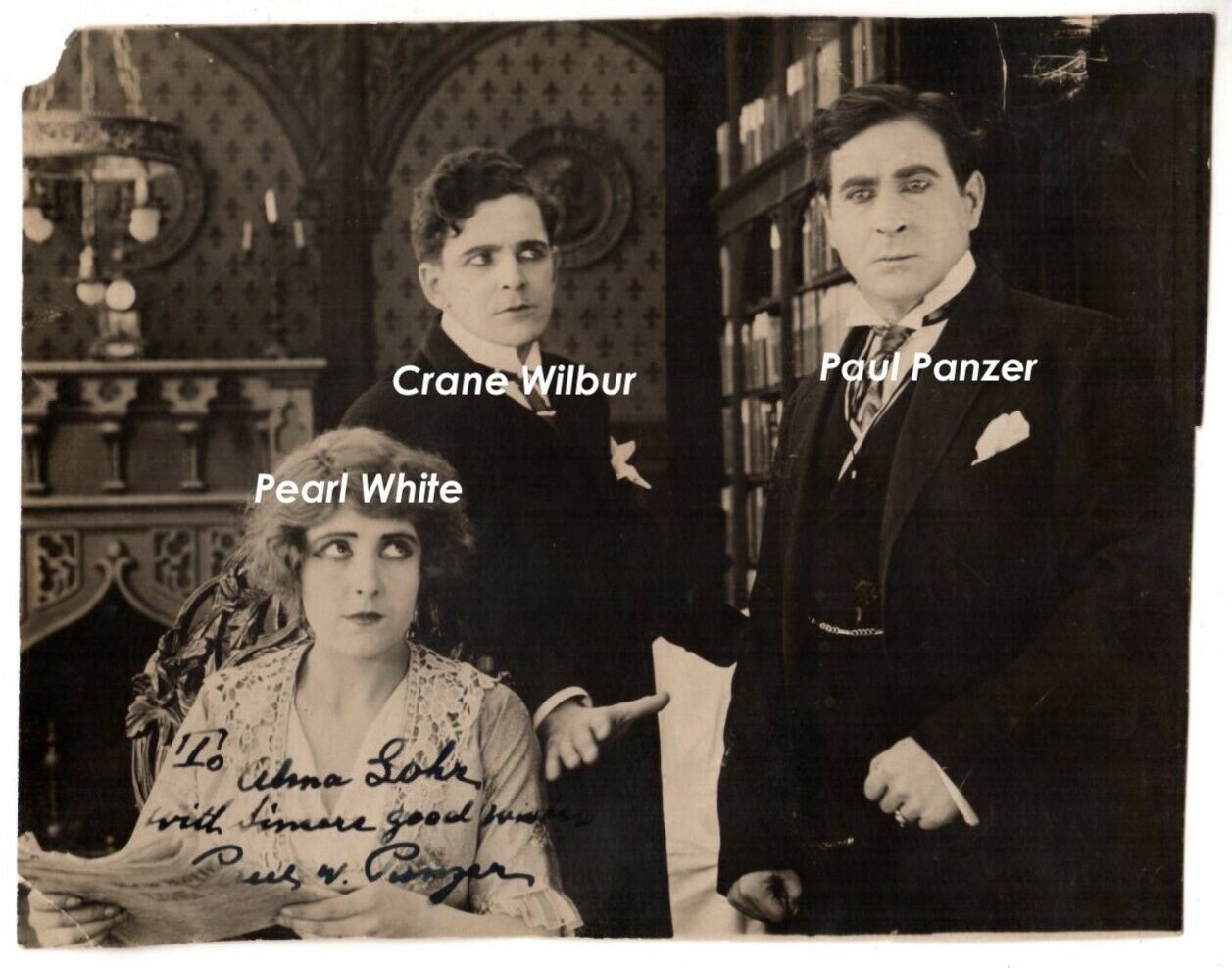 THE PERILS OF PAULINE 1914 Pearl White, Crane Wilbur & INSCRIBED BY ...