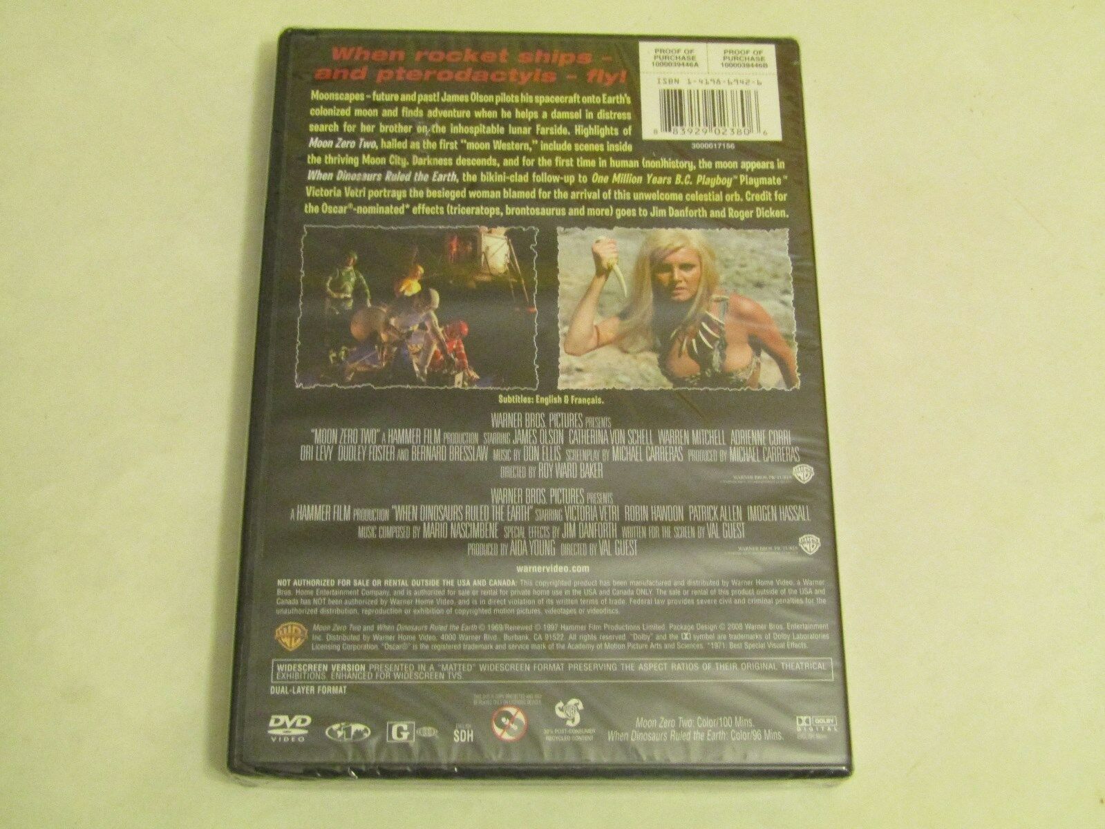 Moon Zero Two / When Dinosaurs Ruled The Earth DVD (New) - DVDs & Blu ...