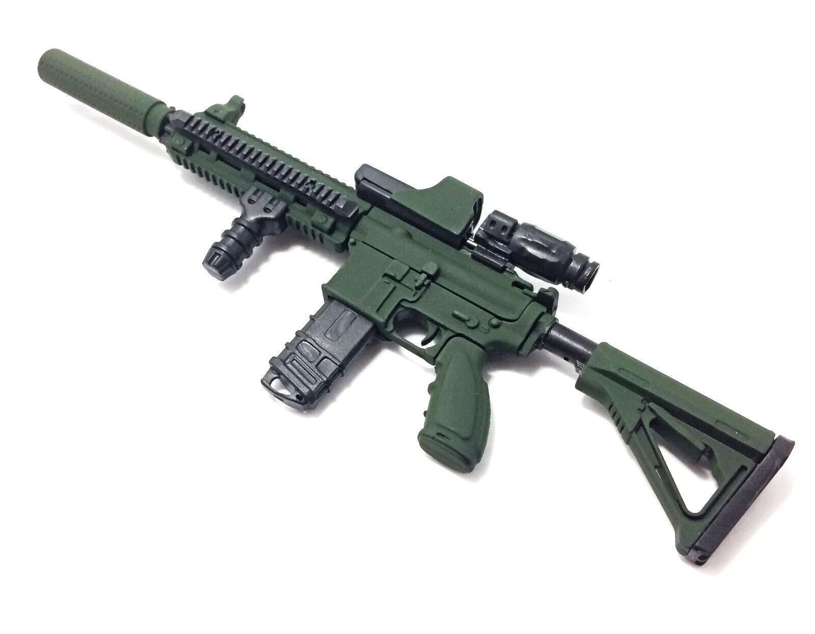 1/6 Scale Custom Green Camouflage HK416 Assault Rifle US Army Gun ...