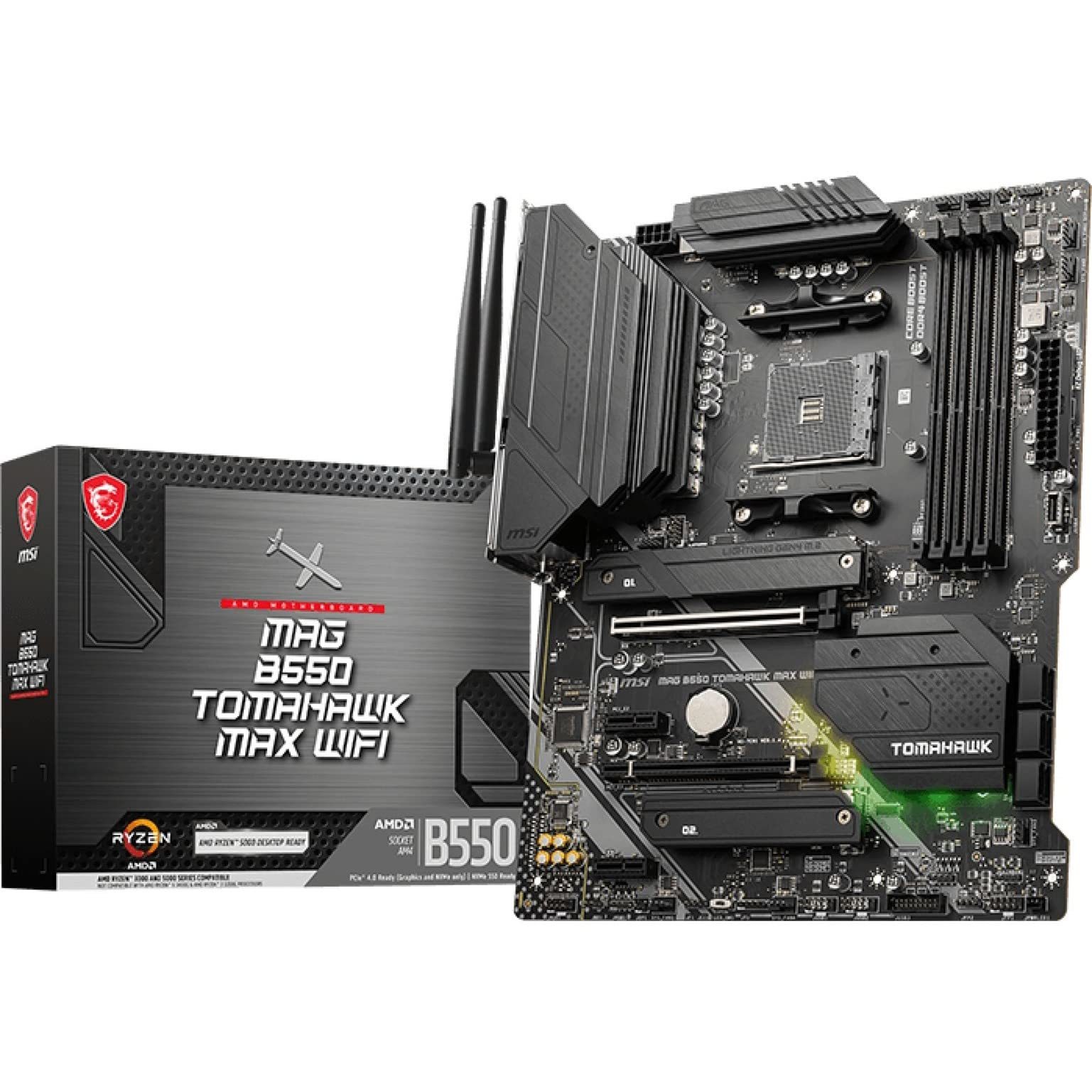 MSI MAG B550 Tomahawk MAX WiFi Gaming Motherboard (AMD Ryzen 5000 ...