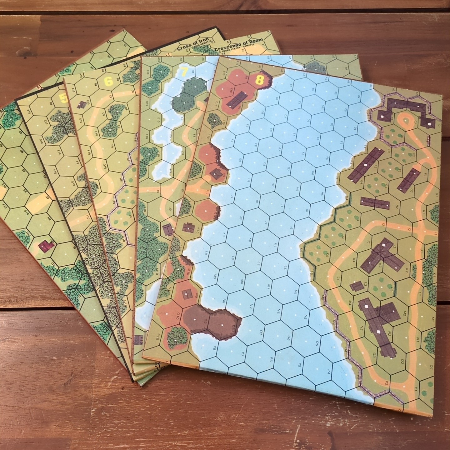Lot Of (5) ASL Advanced Squad Leader Mounted Cardboard Maps 4-8 ...