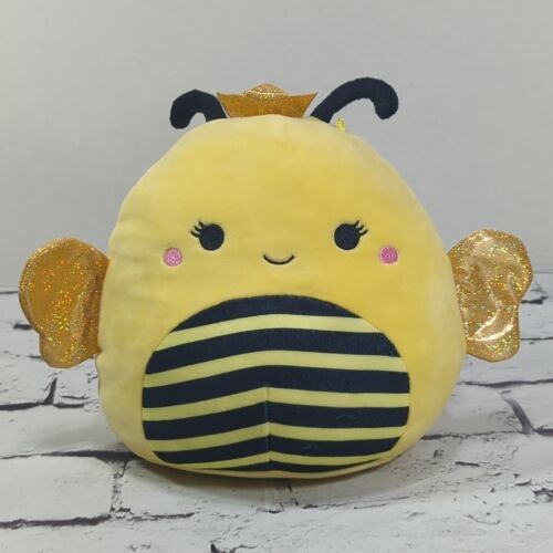 Squishmallow Sunny Queen Bee Exclusive Gold Wings Crown Plush Stuffed ...