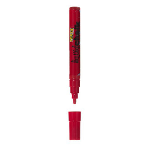 Texta Dry Wipe Liquid Chalk Markers - Red - Pens, Pencils & Markers