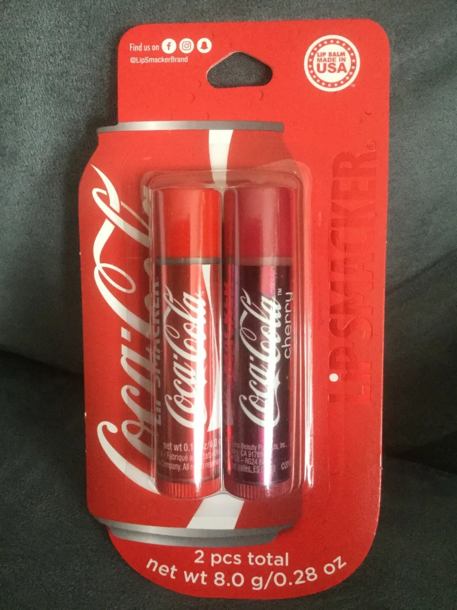 Lip Smacker, Coca Cola and Cherry Coca Cola Original Lip Balm 2 PACK ...