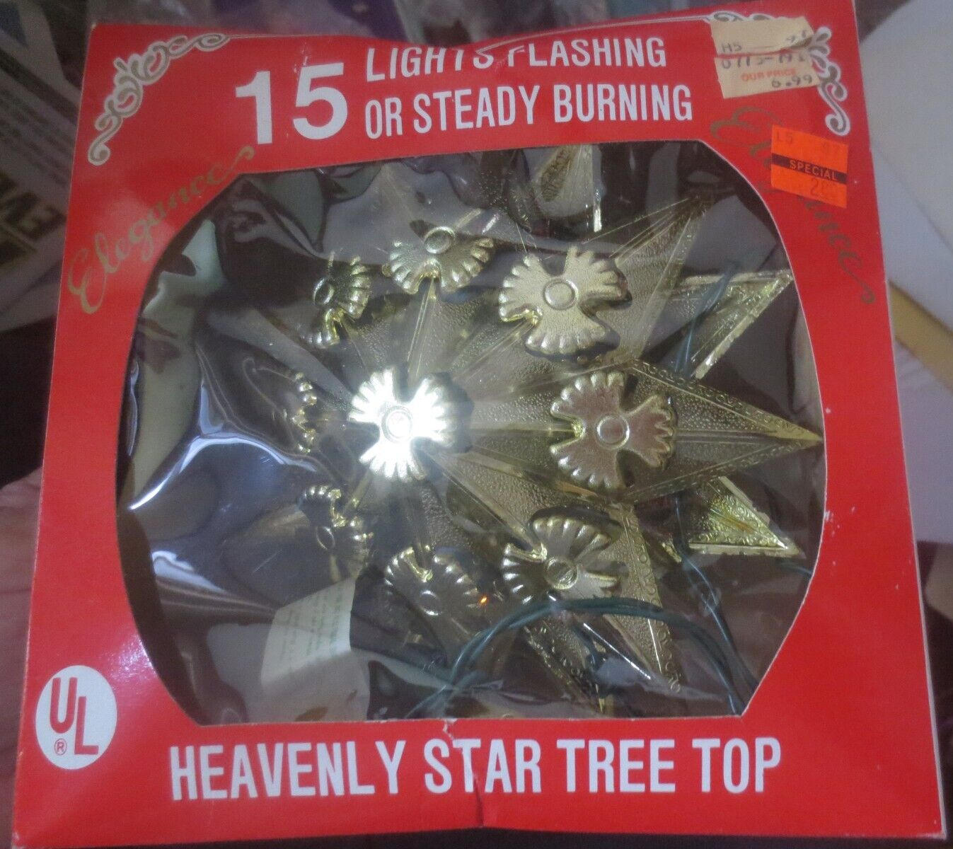 Vintage Liberty Bell Christmas Heavenly Star Tree Top Topper - Tree Toppers
