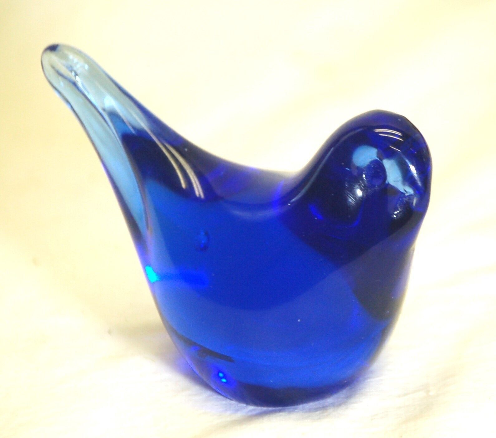 Blue Bird Art Glass Figurine Mini Bluebird Curio Cabinet Shadowbox ...