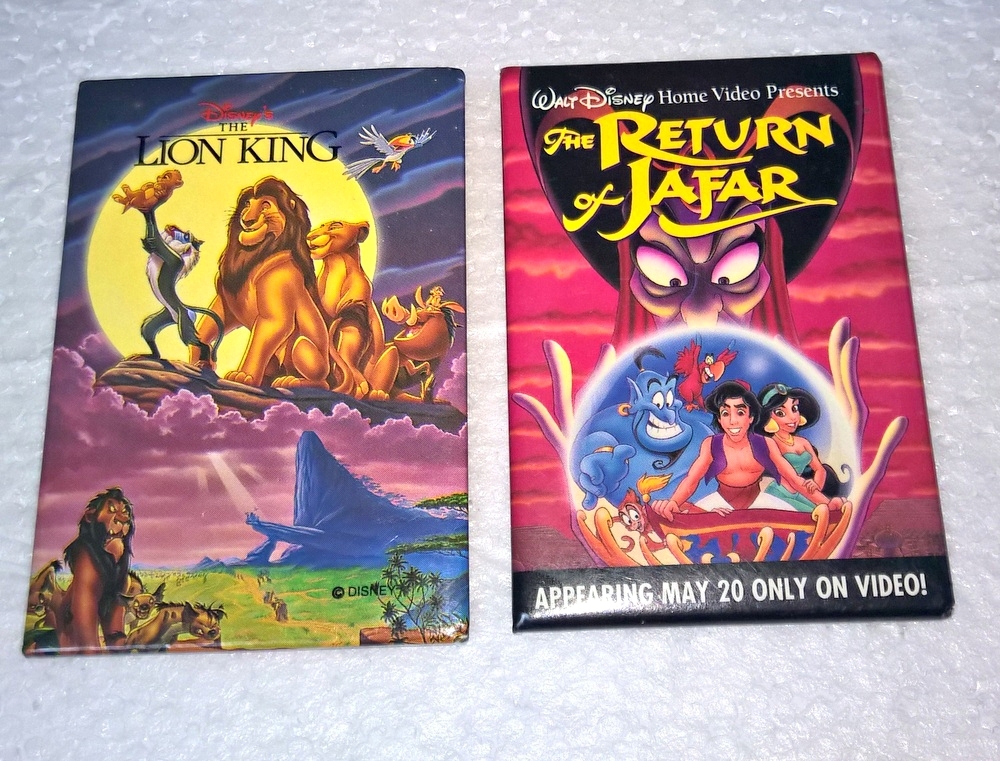 Disney Lion King & Return of Jafar Video Release Pins 3" Long - Other