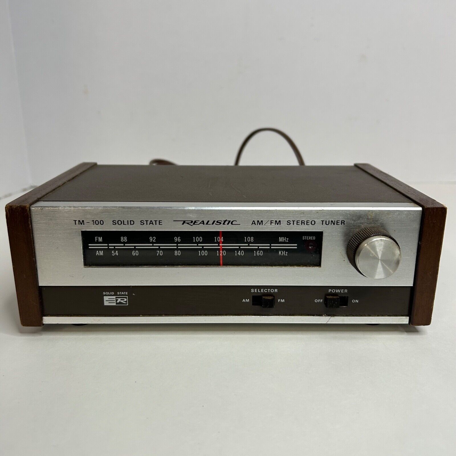 1970's Vintage REALISTIC TM-100 Solid State AM/FM Stereo Tuner TESTED ...