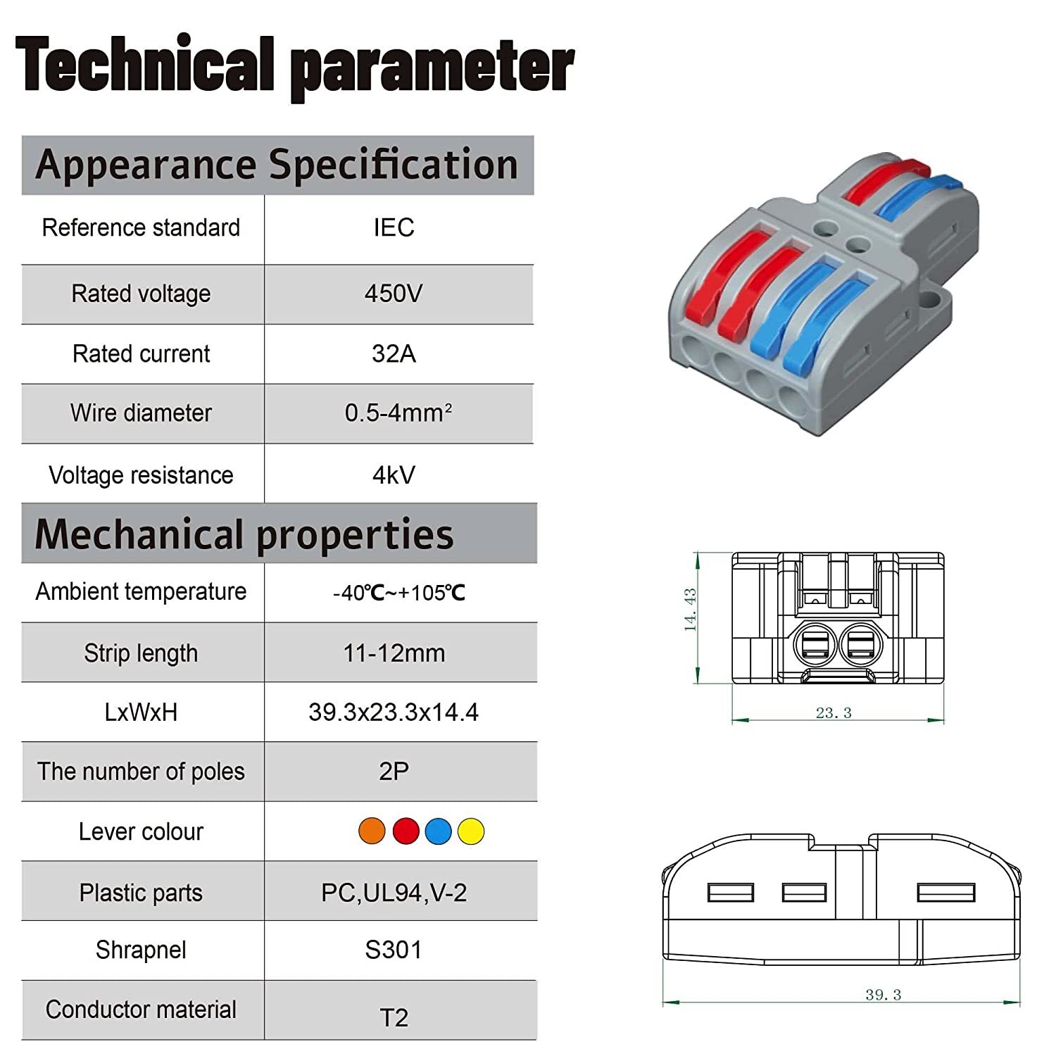 Quick Wiring Cable Connector Push-In Conductor Terminal Block For ...