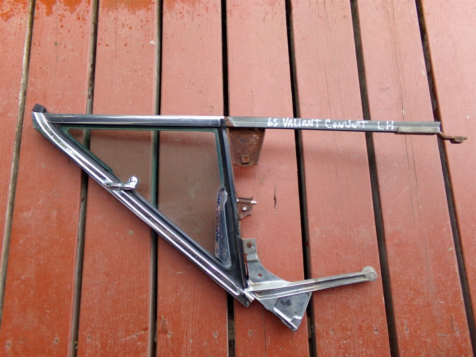 1965 Plymouth Valiant Convertible LH Wing Window Assy OEM - Auto Glass