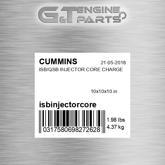 Isbinjectorcore ISB/QSB Injector Core Charge and similar items