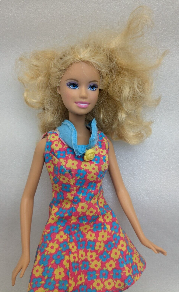 Barbie Doll 1579HF 1999 Caucasian Blonde Hair With Flower Dress Vintage ...