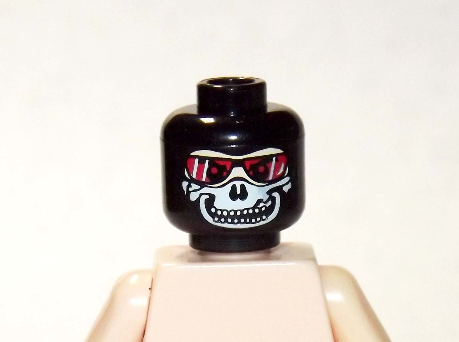 Skull Mask Red Glasses Head Diy Custom Minifigures - LEGO (R) Minifigures