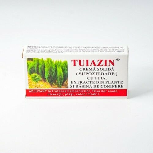 TUIAZIN 10 Suppository with Thuja Extract for Anal fissure, Hemorrhoid ...