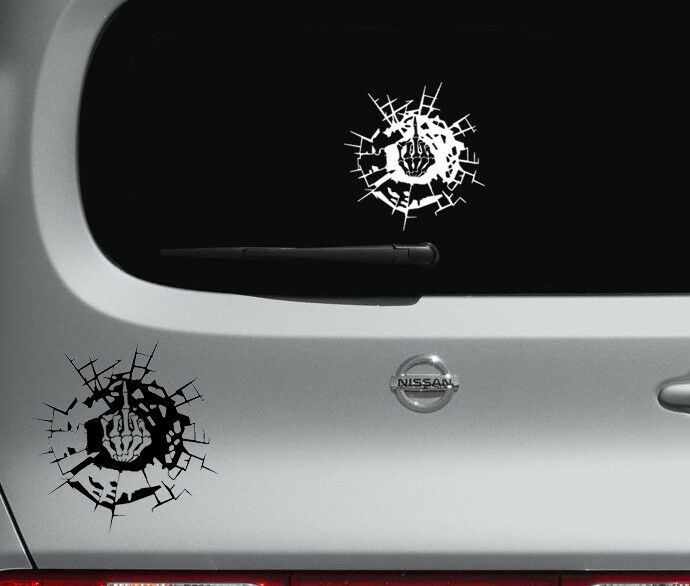 Middle Finger Skeleton Vinyl Decal Sticker and 50 similar items