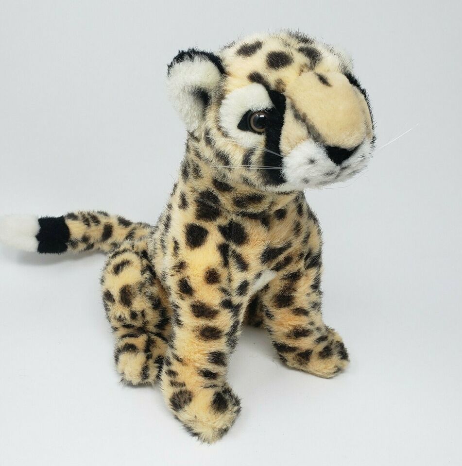 12" VINTAGE CASCADE TOY SPOTTED LEOPARD REALISTIC STUFFED ANIMAL PLUSH ...